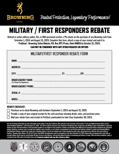Military First Responder – Browning Safes